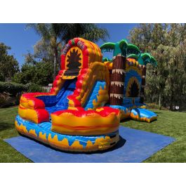 Fire and Ice Combo Dry Slide For Rent